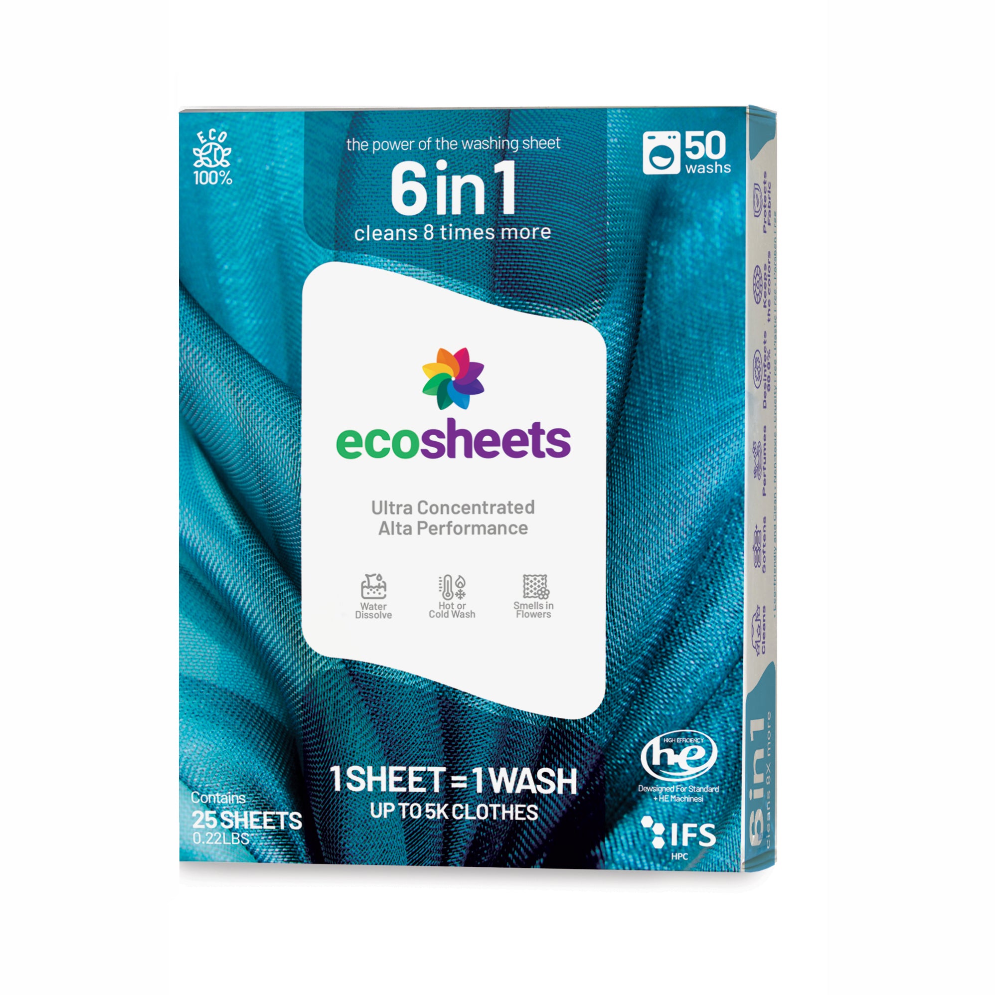 Ecosheets - Ultra Concentrated Sheets for 50 Washing Clothes